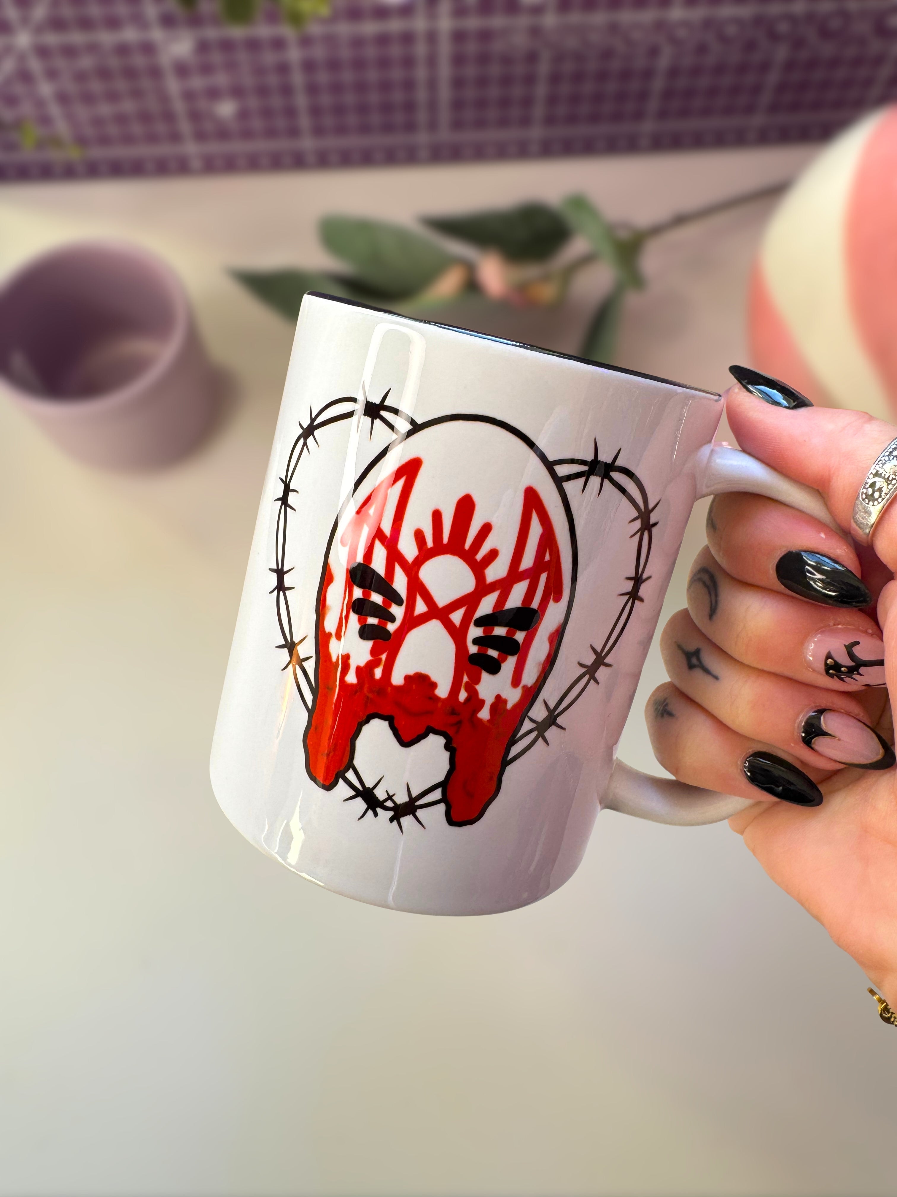 Vessel Sleep Token Ceramic Mug – Lunar Cult Design